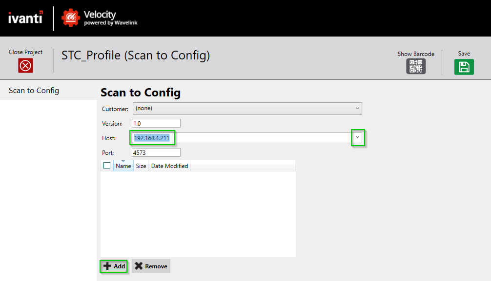 Velocity: Deploy Profile Using Scan to Config