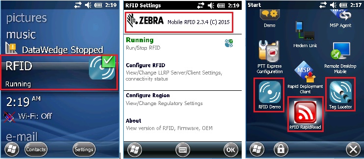 Windows Embedded Handheld 6.5 用 RFID ソフトウェアのインストール