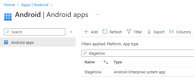 Enable StageNow Application on Android Devices