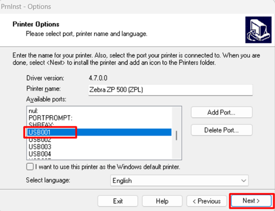 Installing Zebra ZP505 or ZP506 Printer Driver on a Windows PC